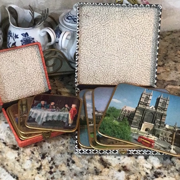 Accents | Vintage Coaster Sets Win El Ware London West Minster | Poshmark